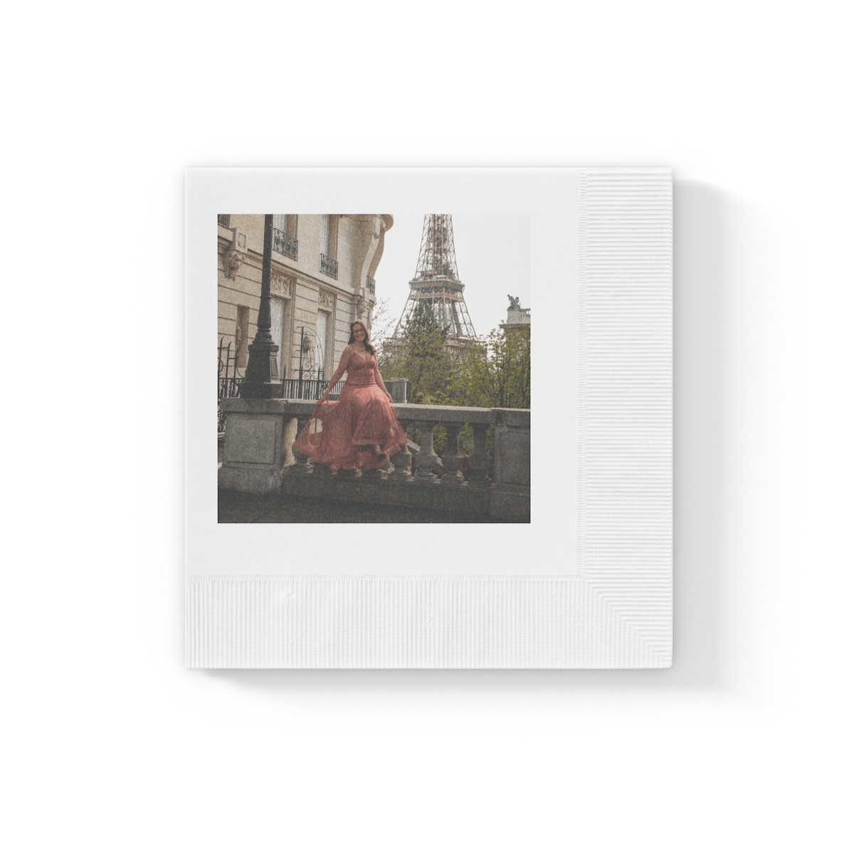 Costumizable ThinJen White Coined Napkins - ThinJen