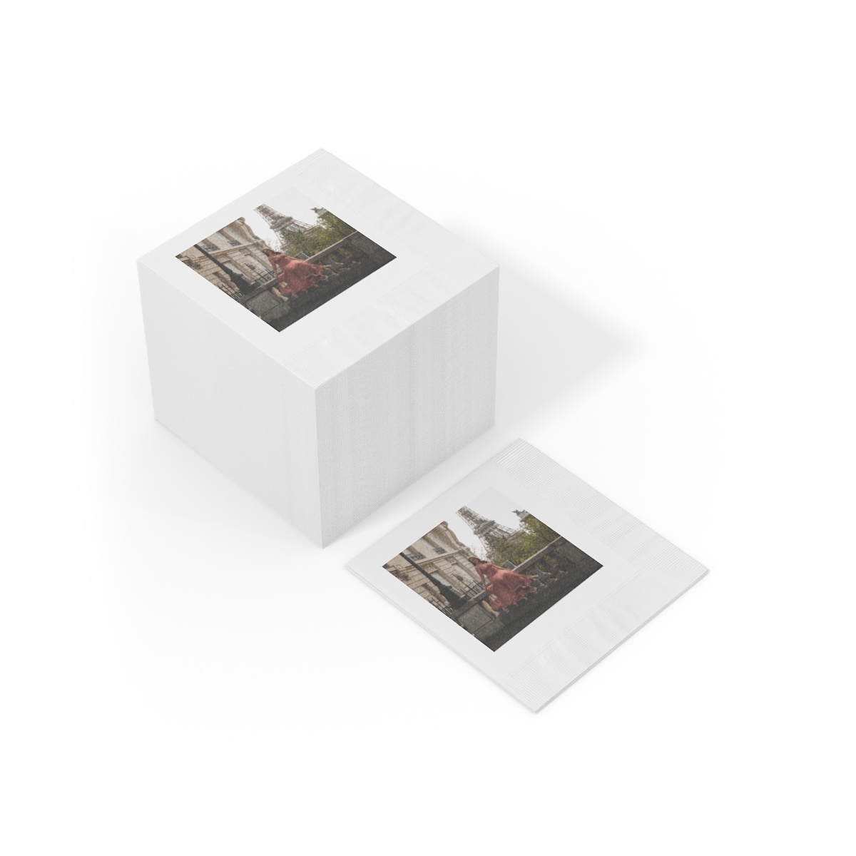 Costumizable ThinJen White Coined Napkins - ThinJen